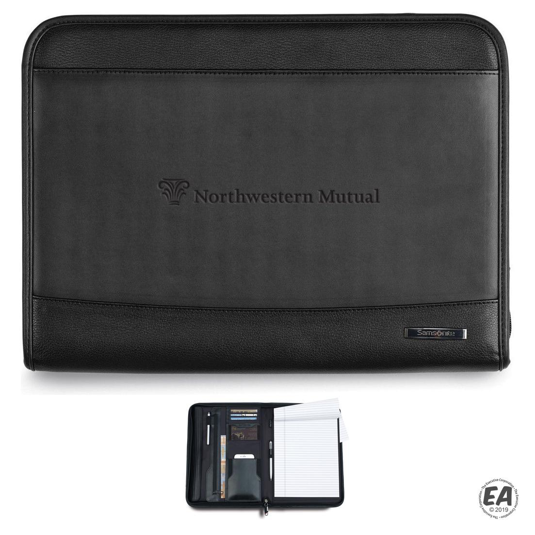 Promotional Samsonite Parker Leather Padfolio | Custom Executive ...
