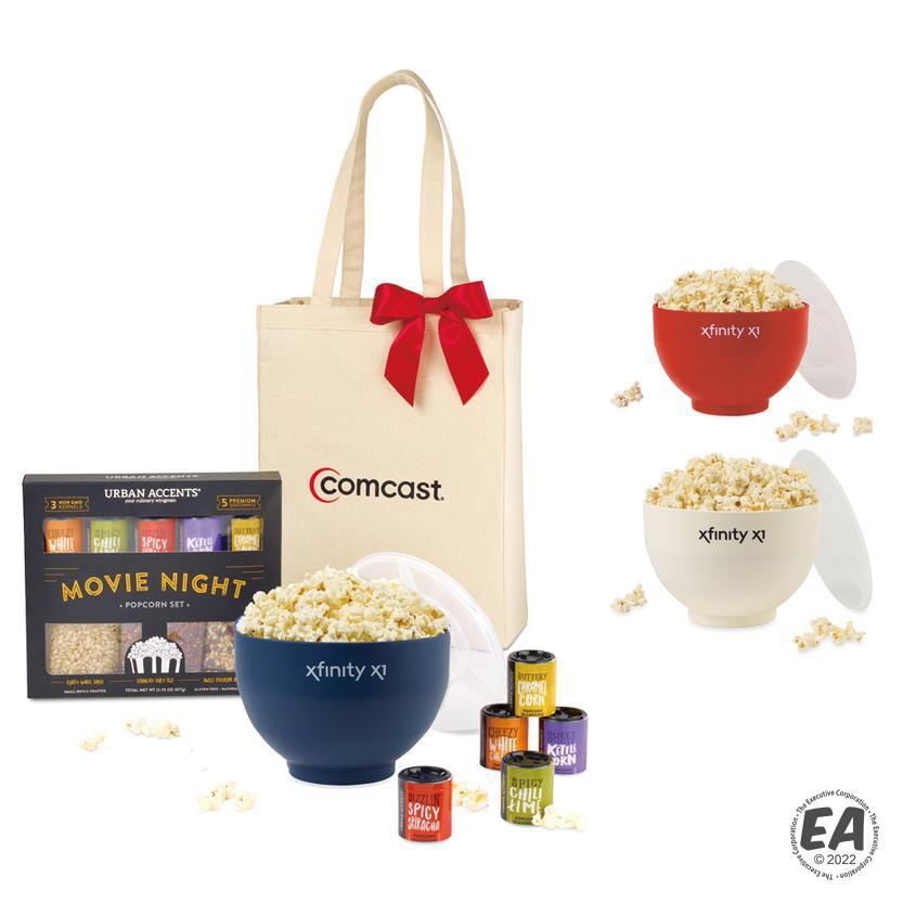 Branded Movie Night Gourmet Popcorn Gift Set | Customized Food Gift ...
