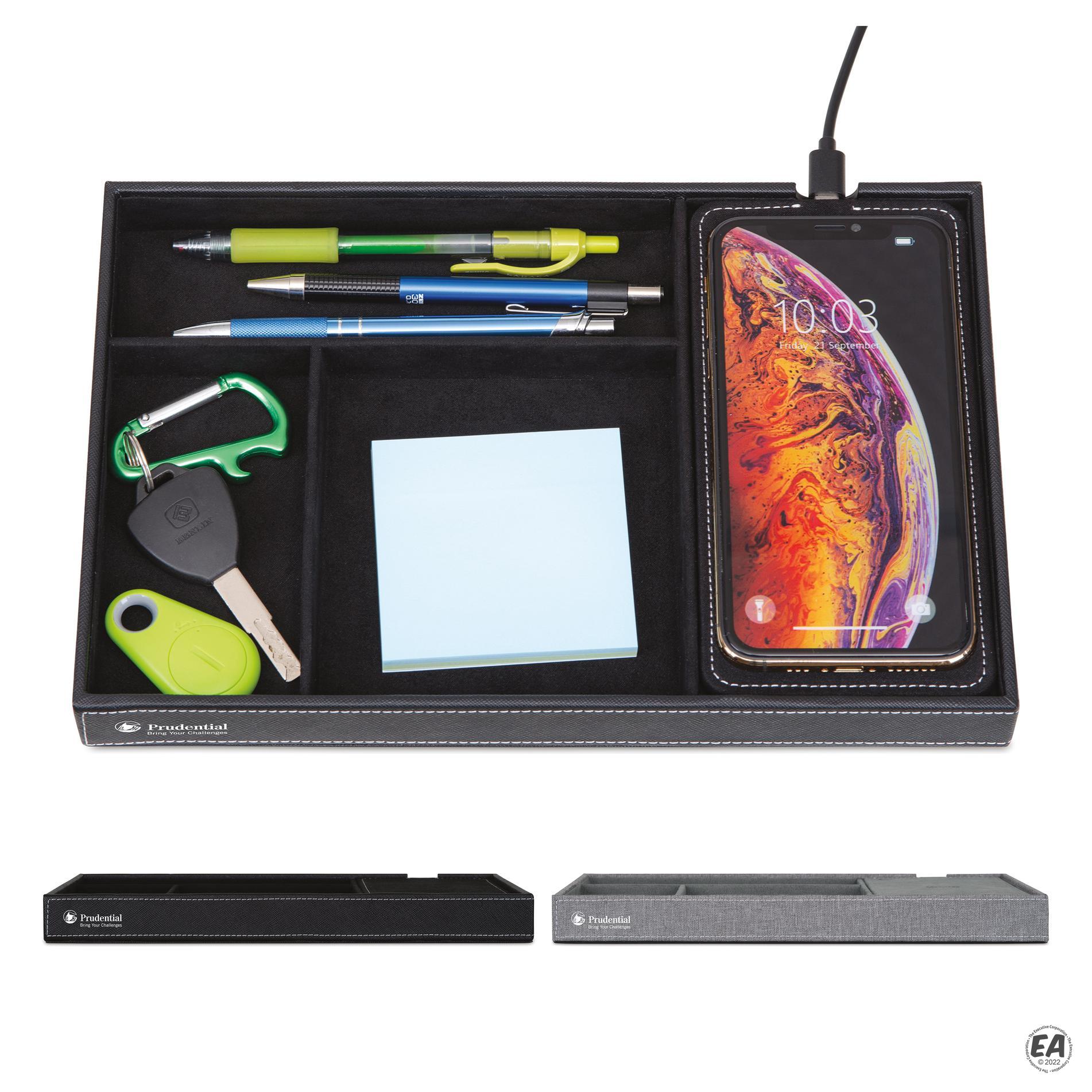 Promotional Truman Wireless Charging Accessory Tray | Branded Charging ...