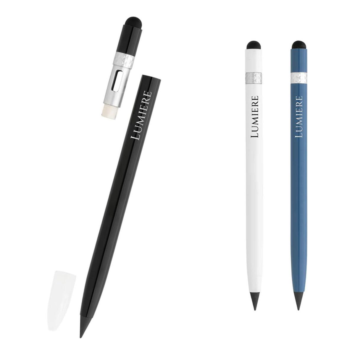 Branded Aluminum Inkless Pen with Eraser | Customized Aluminum Pens ...