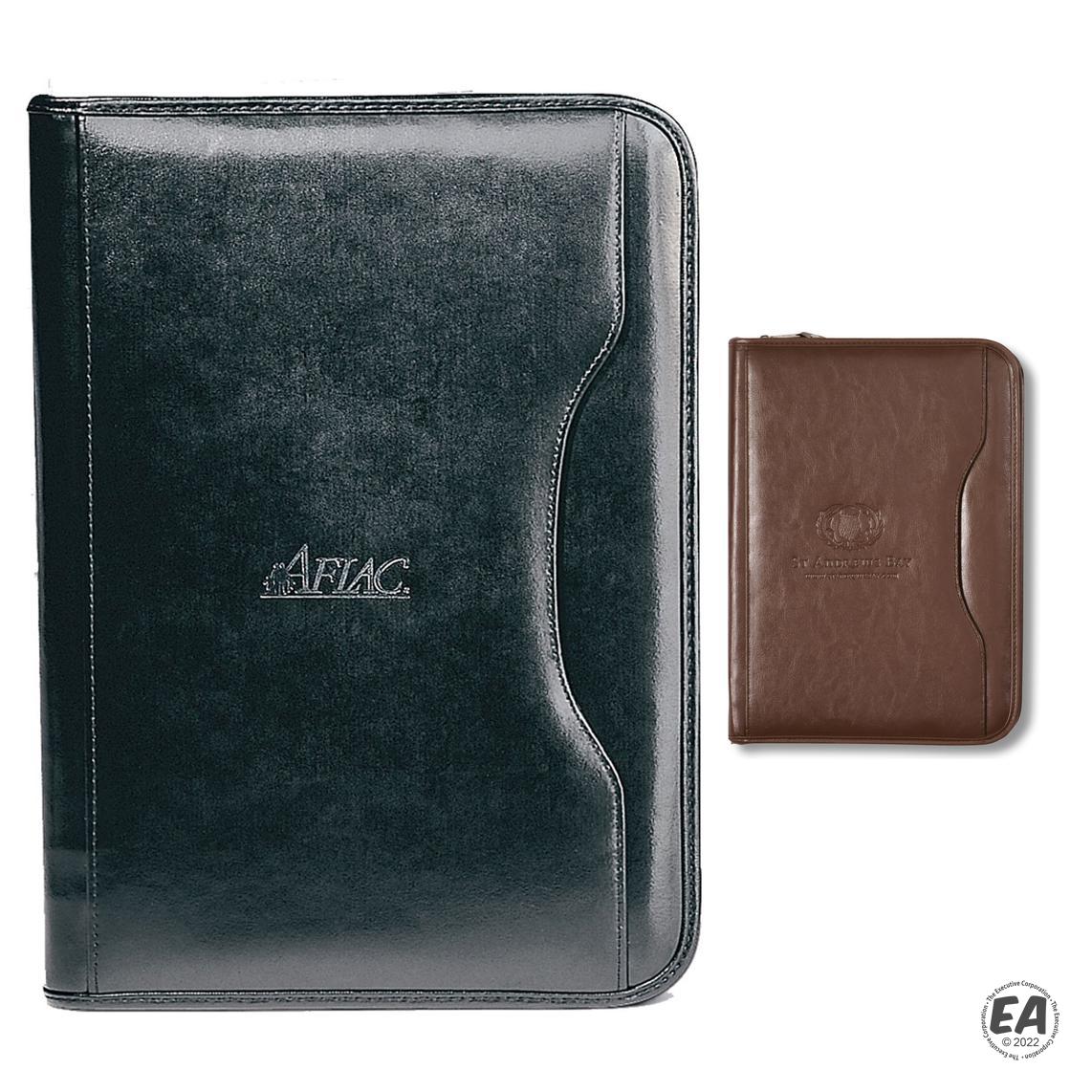 Promotional Deluxe 10.25x13.25 Executive Vintage Leather Padfolio ...