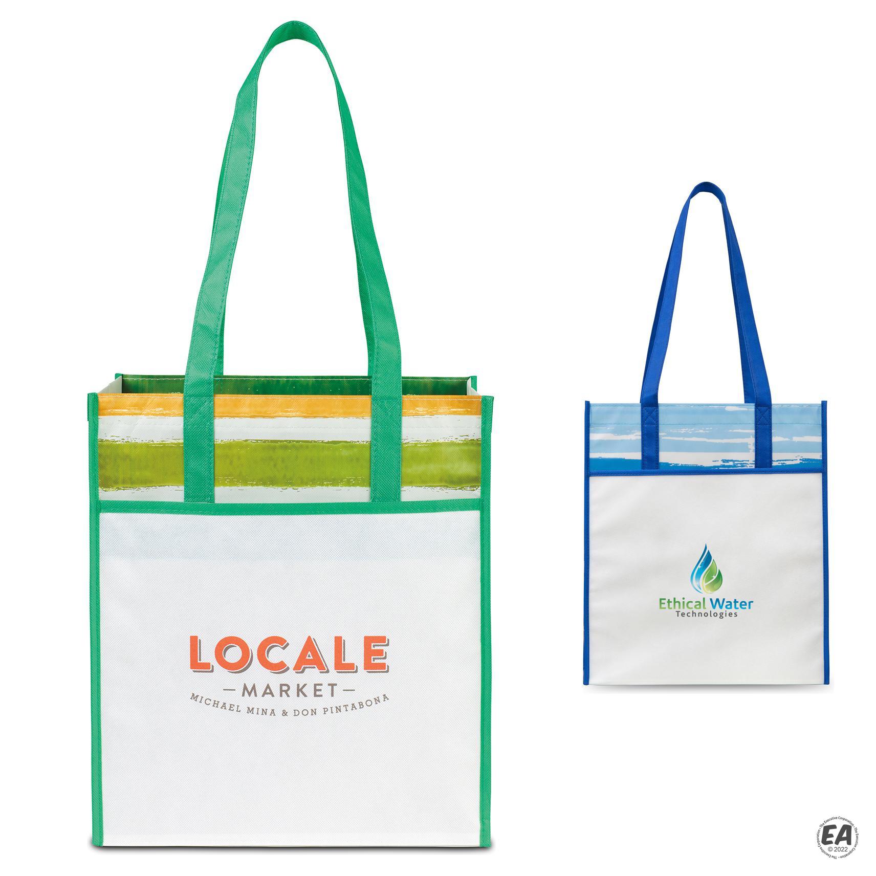 Promotional Horizons Laminated Shopper Tote Bag | Customized Tote Bags ...