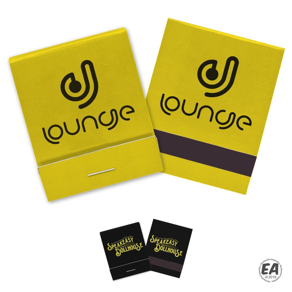 Customized 20 Strike Yellow Board Matchbooks | Promotional Matches ...