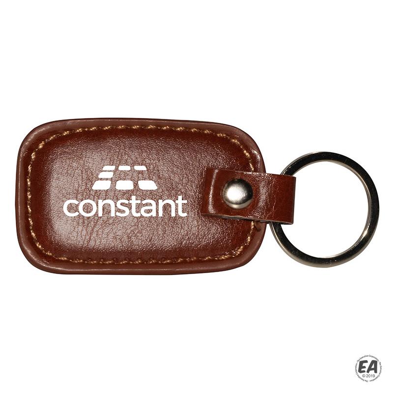 Promotional Rectangle Faux Leather Keyring | Custom Key Tags ...