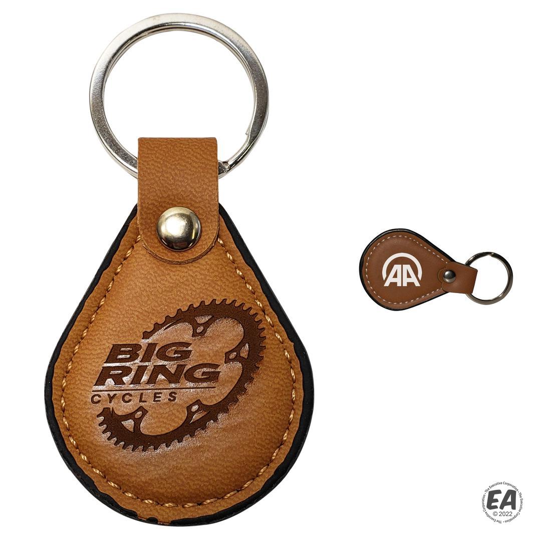 Promotional Teardrop Leather Keyring | Branded Keychains | Customized ...