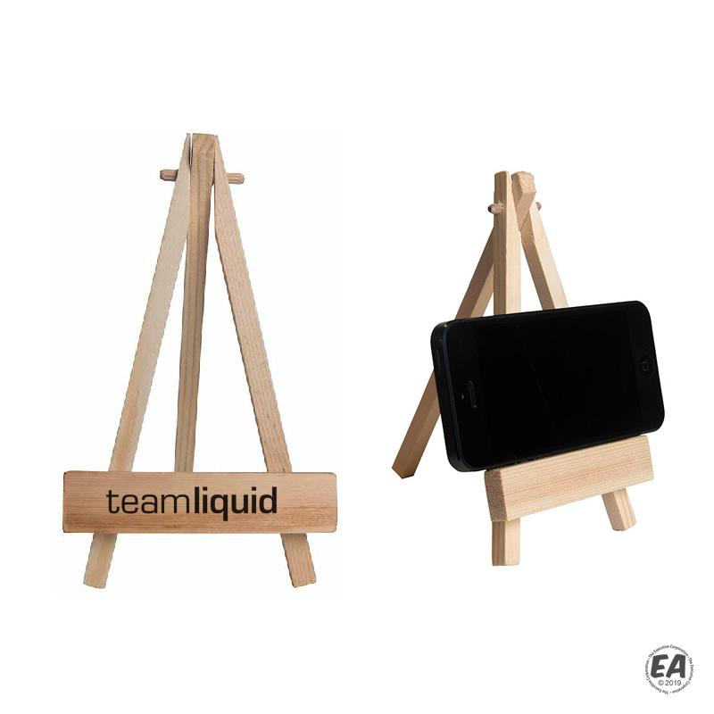Customized Wooden Easel Phone Holder | Promotional Cell Phone Desk ...
