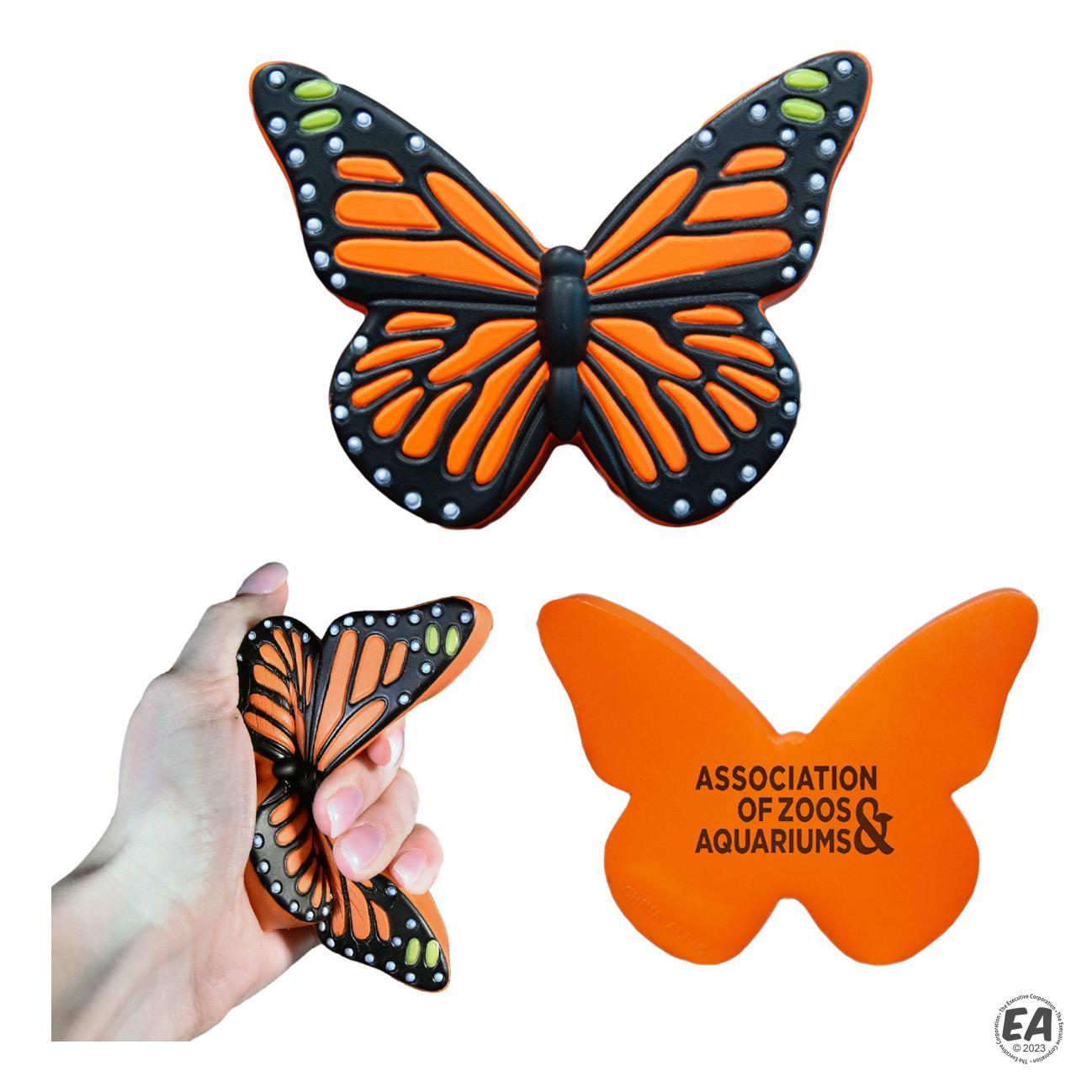 Custom Butterfly Orange Stress Reliever | Promotional Stress Relievers ...