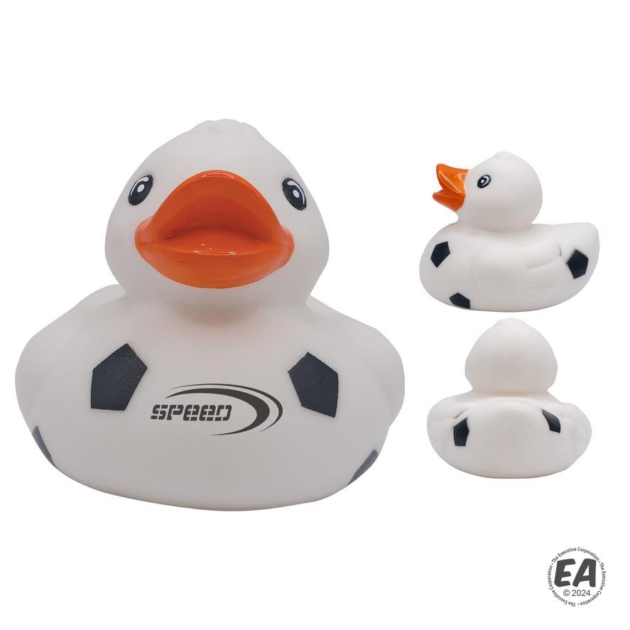 Custom Mini Soccer Rubber Duck | Branded Rubber Ducks | Promotional ...