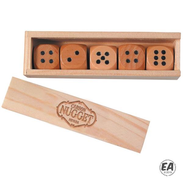 Customized Wooden Dice in Box Gift Set | Promotional Executive Toys ...