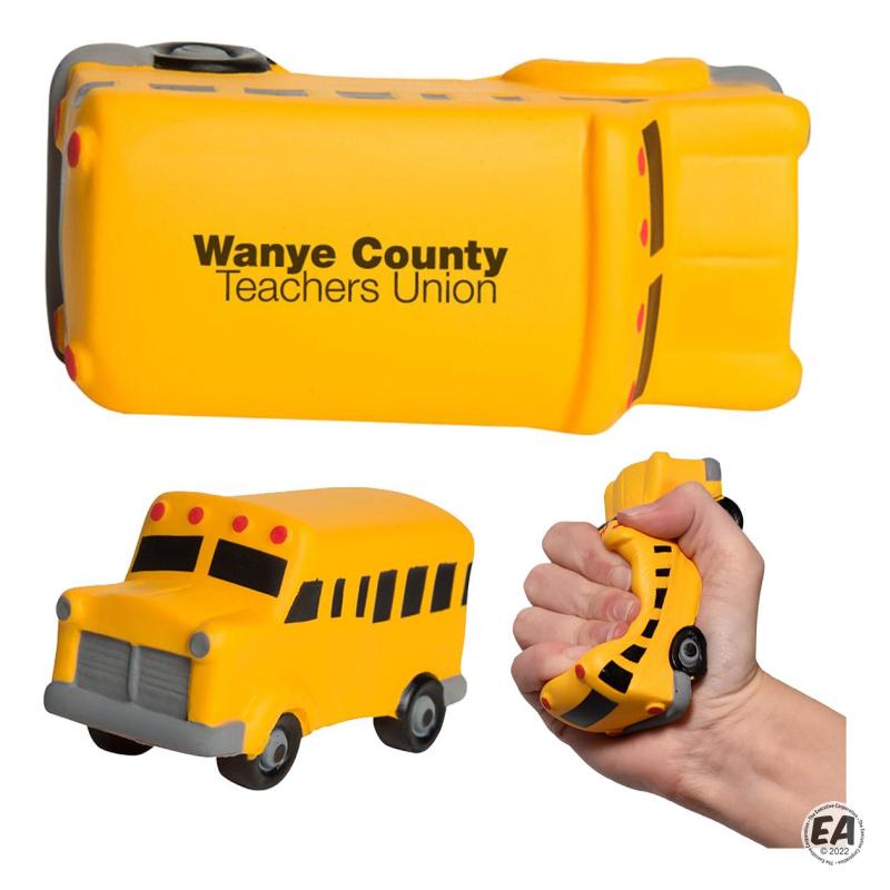 Promotional School Bus Squeezie Stress Reliever | Branded Stress ...