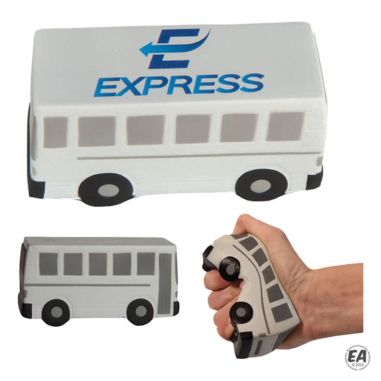 Branded Shuttle Bus Squeezie Stress Reliever | Customized Stress ...
