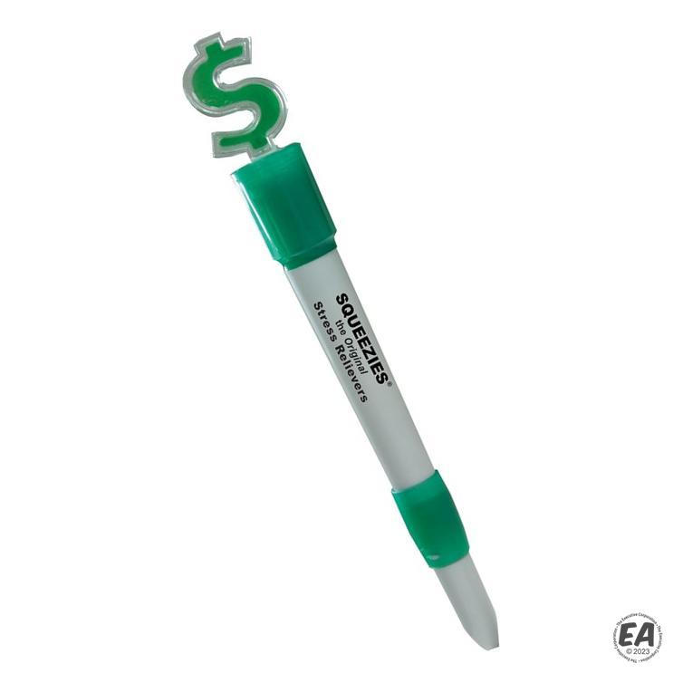Customized Ballpoint Light Up Dollar Sign Pen | Promotional Novelty ...