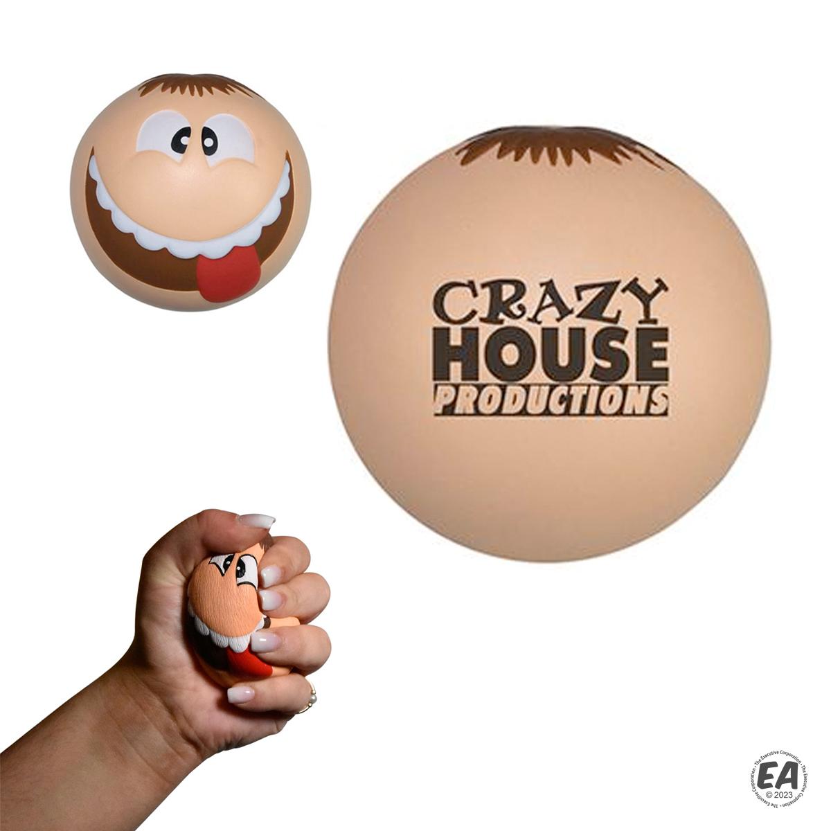 Branded Silly Funny Face Squeezie Stress Reliever | Customized Stress ...