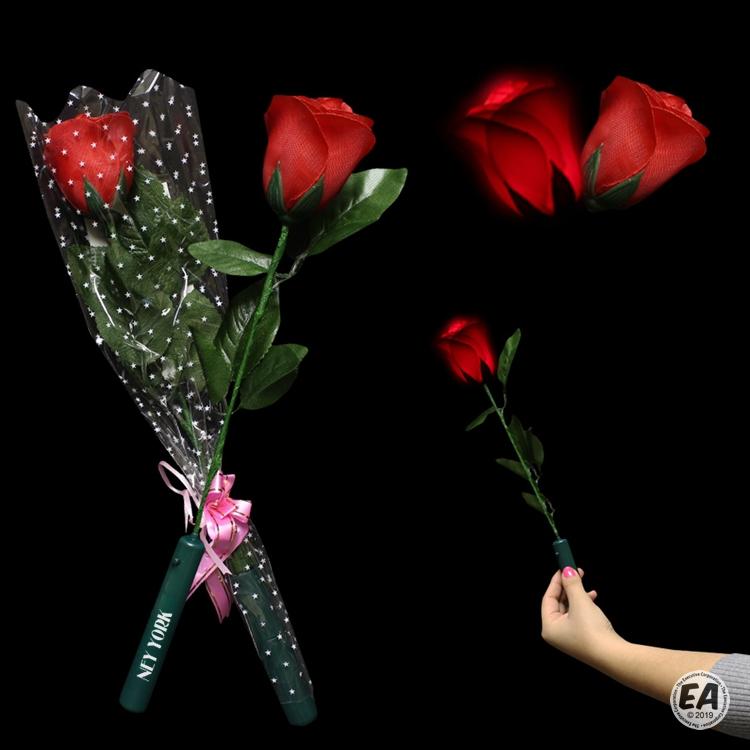Customized 14'' Lite Up Red LED Roses | Promotional Light-Up Toys ...