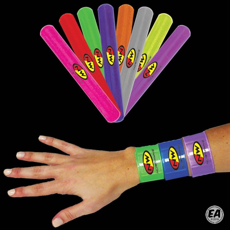 Customized 8.75'' Slap Bracelets | Promotional Glow Jewlery | Branded 8 ...