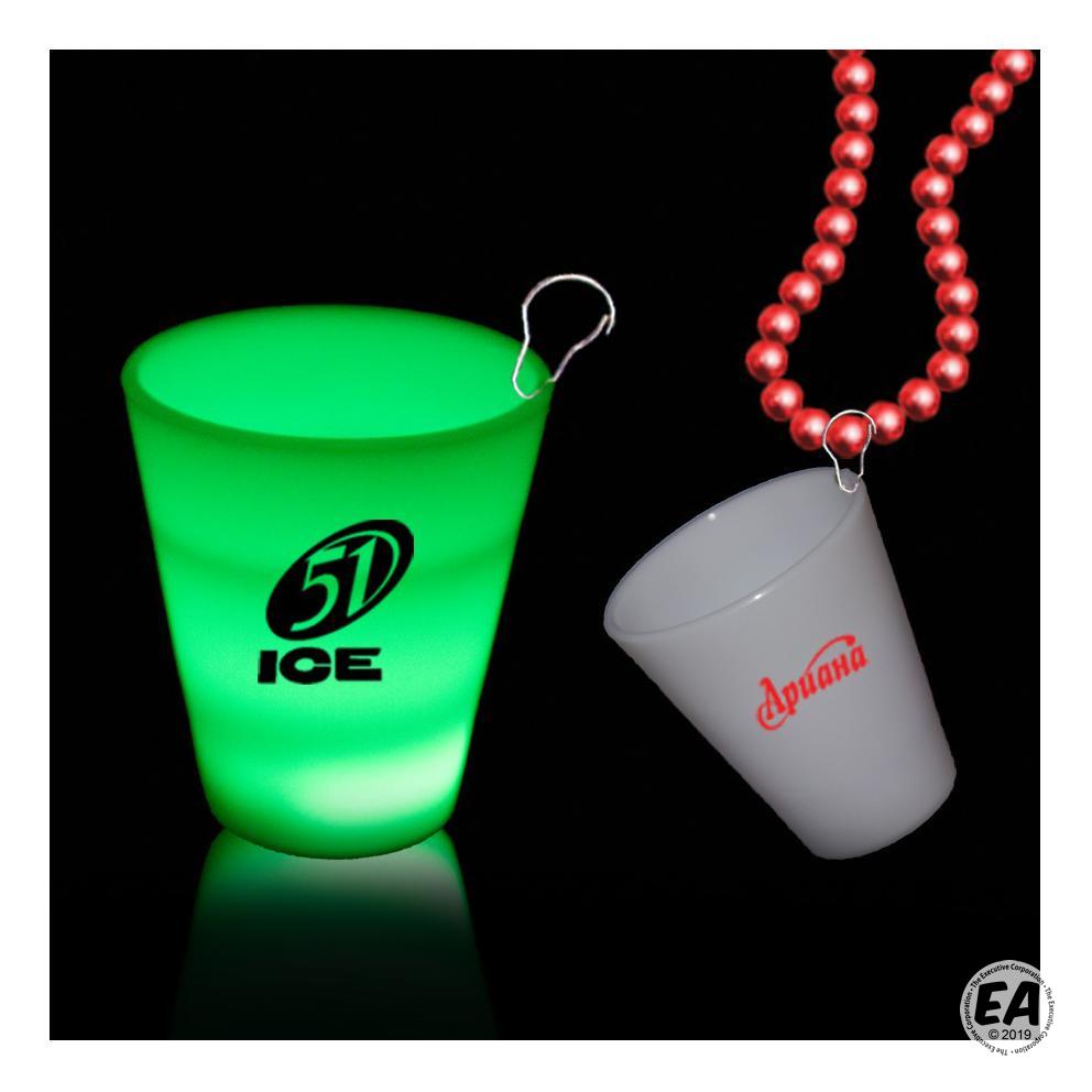 Promotional 2 oz Light-Up Neon Shot Glass Medallion | Customized ...