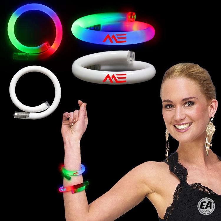 Promotional 11 Flashing LED Tube Bracelet | Customized Glow Jewlery ...