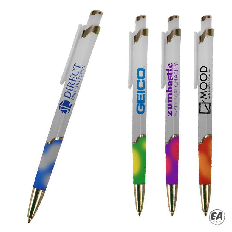 Custom Mood Color Changing Grip Pen | Customized Click Pens ...