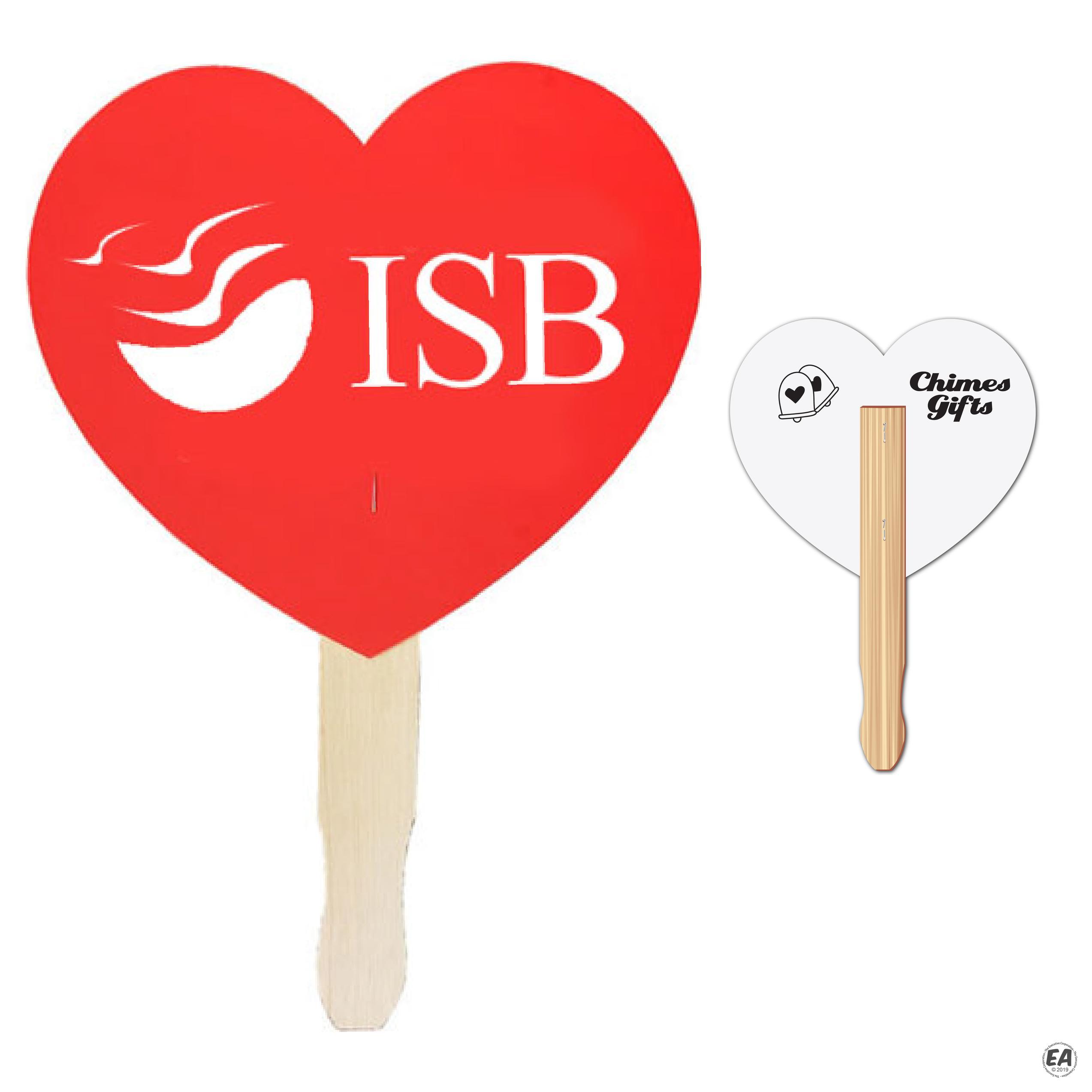 Customized Heart Shaped Hand Fan | Custom Cooling Fans | Promotional ...