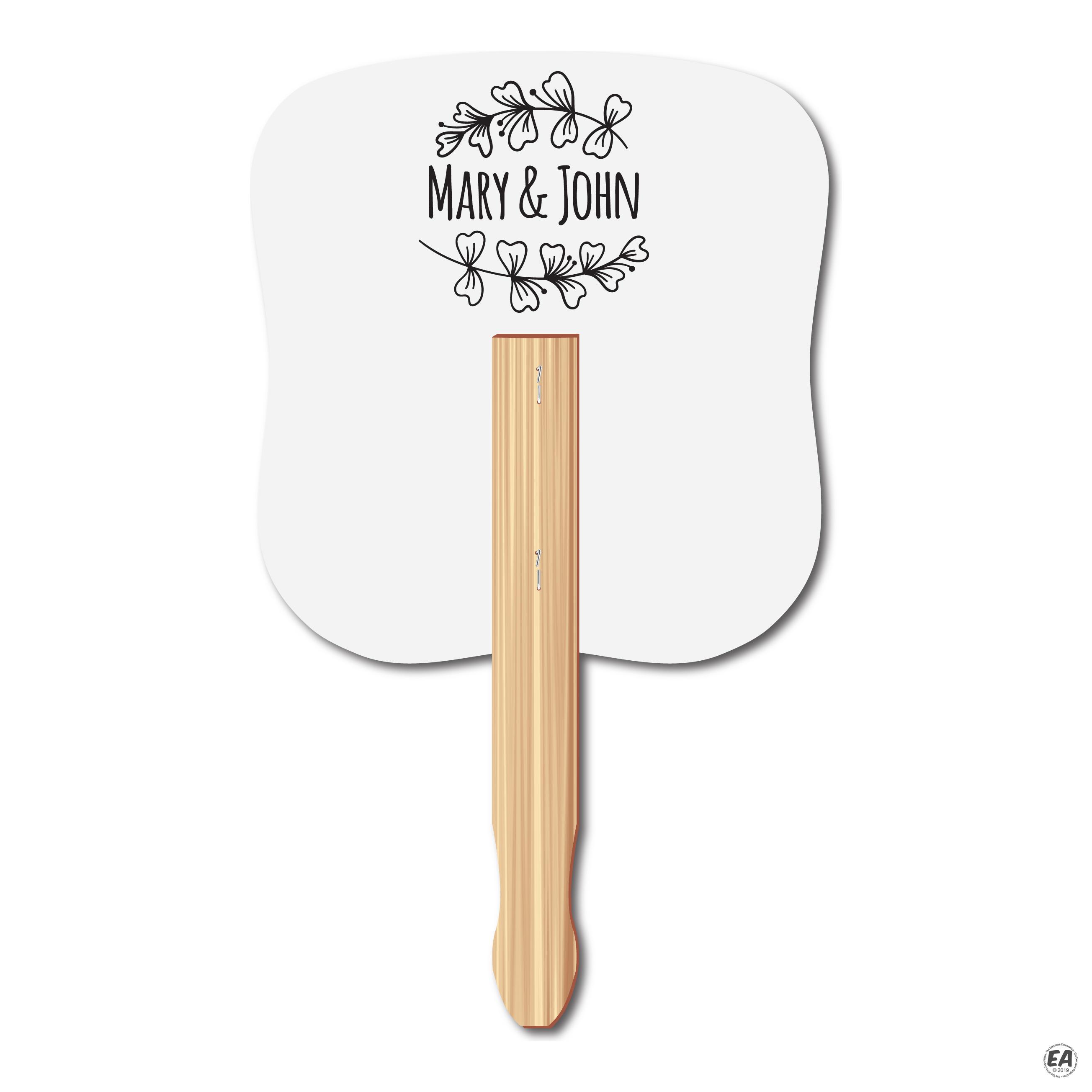 Promotional Stock Design Hand Fan: White Church | Customized Cooling ...
