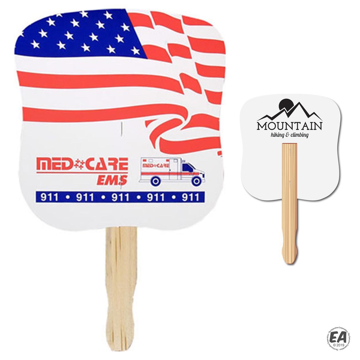 Customized American Flag Patriotic Hand Fan | Promotional Cooling Fans ...