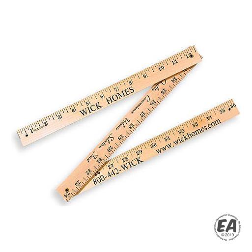 Customized Folding Yardsticks Natural Finish | Custom Yardsticks ...