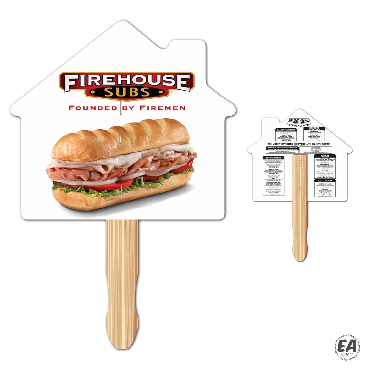 Customized House Shape Hand Fan Full Color Digital | Promotional ...