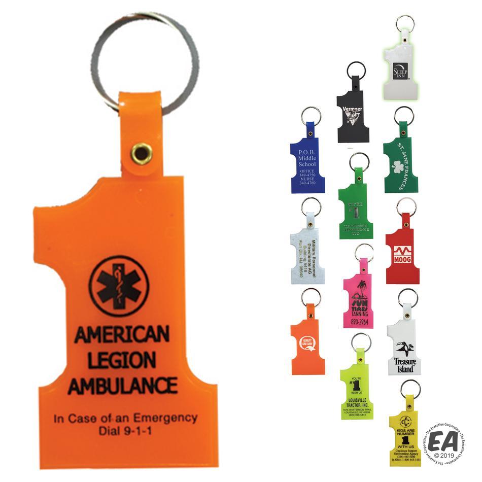 Promotional Number One Key Tag | Customized Key Tags | Branded Number ...