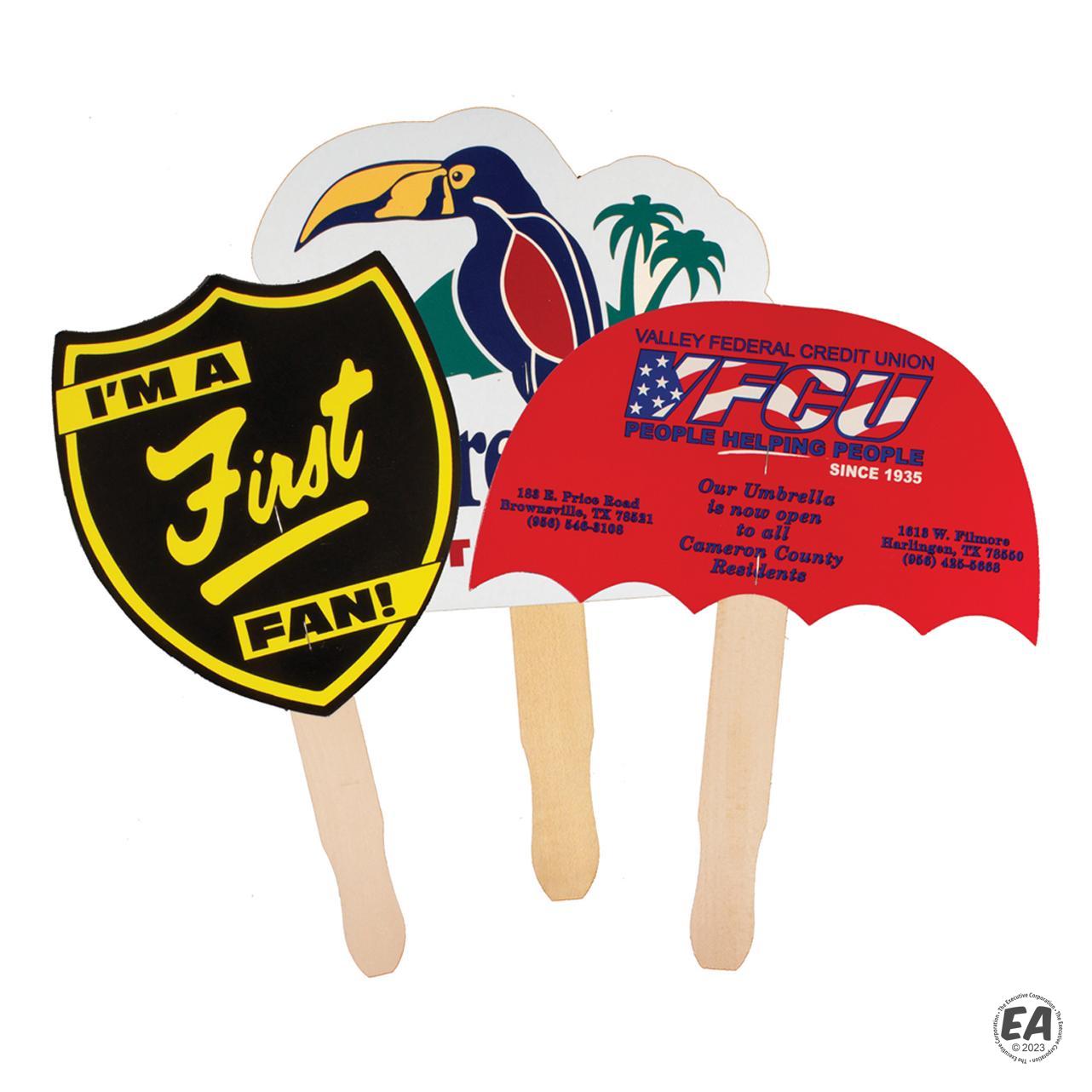 Promotional Create Your Own Die Cut Shape Hand Fan | Customized Cooling ...