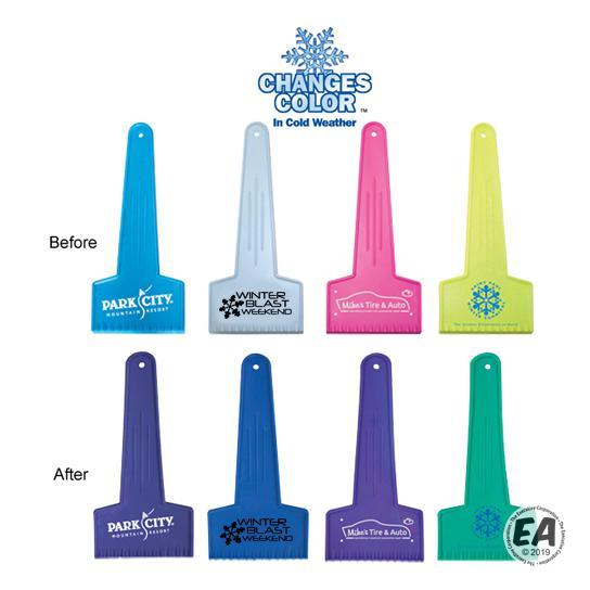 Customized Large Mood Color Changing Ice Scraper | Branded Ice Scrapers ...