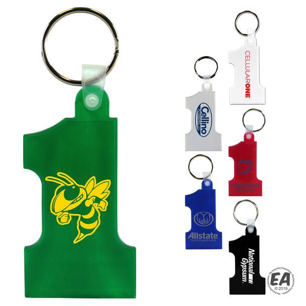 Promotional Number One Key Fob | Custom Key Fobs | Customized Number ...