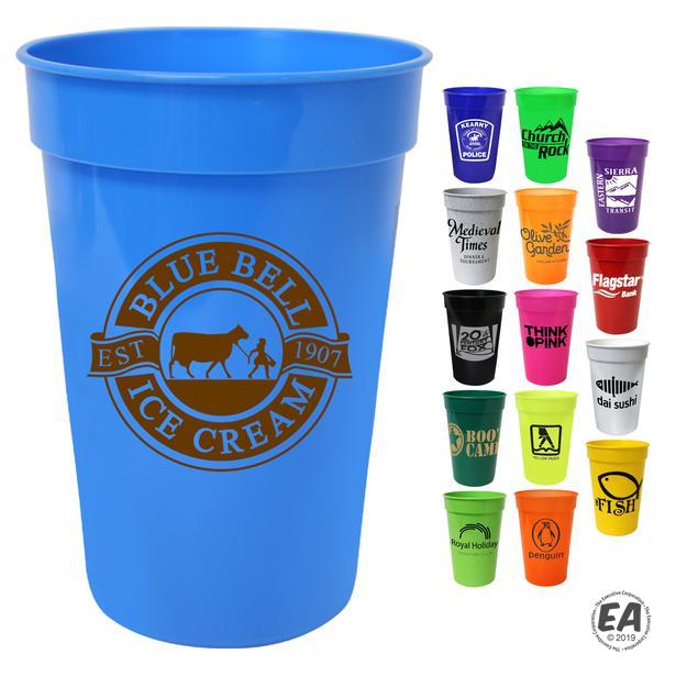 Branded 17 oz. Smooth Stadium Cup | Customized Plastic Cups ...