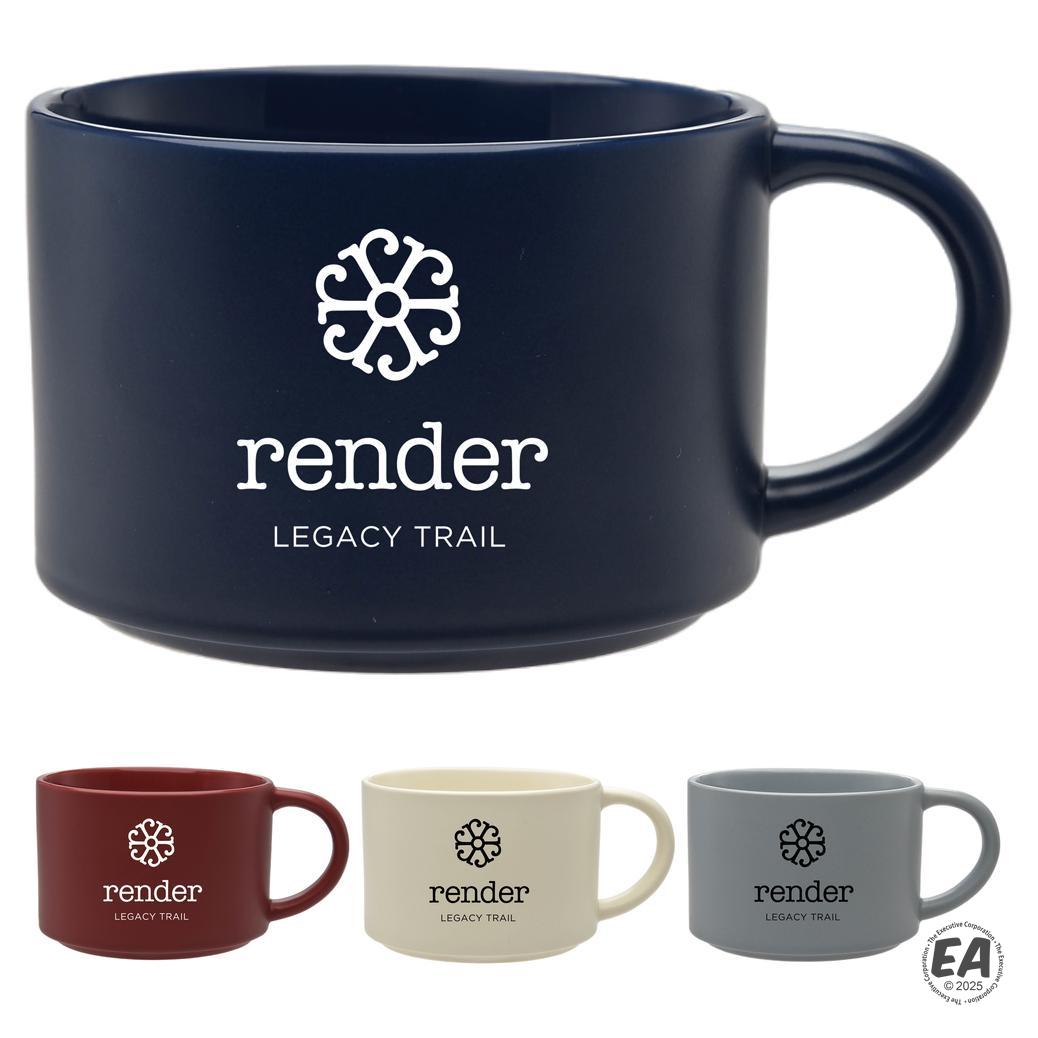 Customized 20 oz. Minestra Collection Mug | Branded Deep Etched Ceramic ...