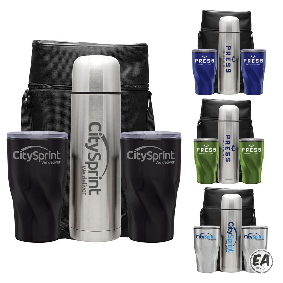 Customized 16 oz. Explorer Gift Set - Two Tumblers, 1-Liter Thermos ...