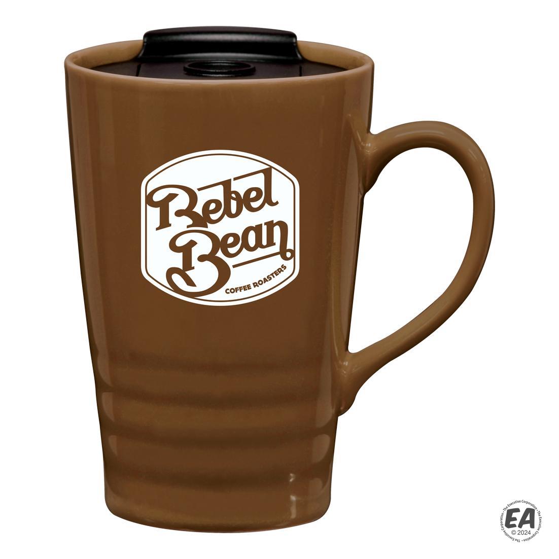 Customized 18 oz. Zen Coffee Mug with Lid | Promotional Cafe Coffee ...