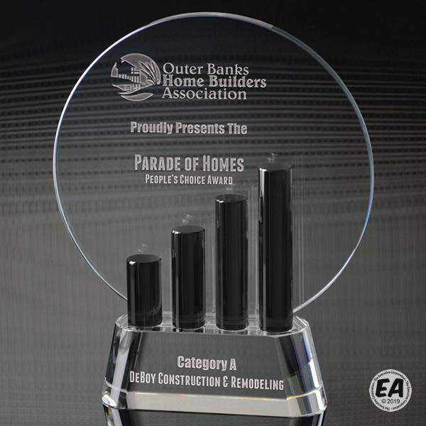 Customized Accomplishment Sales Chart Award | Promotional Glass Awards ...