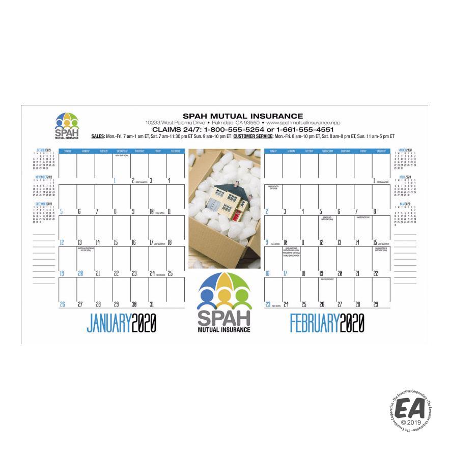 Customized 17x10 Desktop Desk Pad Calendar | Promotional Calenders ...