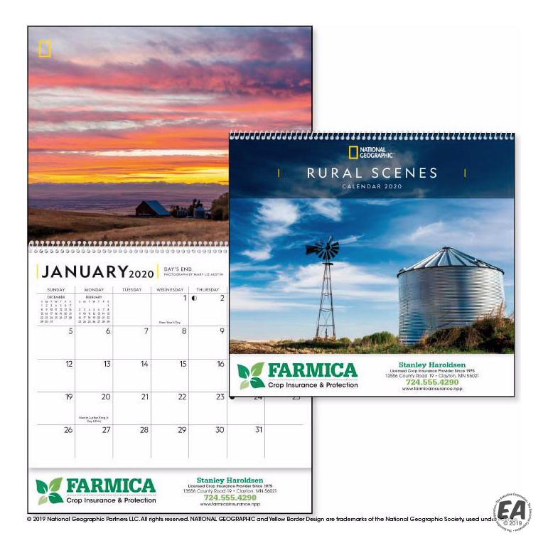 Customized National Geographic Rural Scenes | Promotional Calenders ...