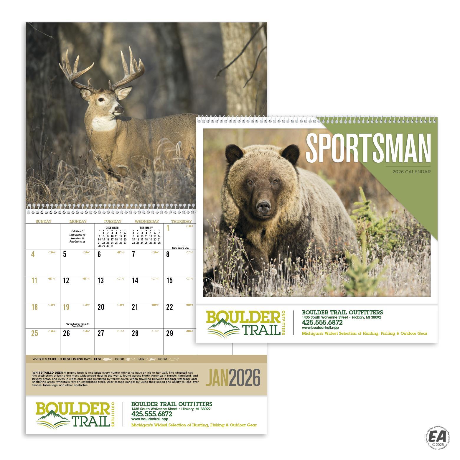 Branded Sportsman 1806 - Hanging Calendar | Promotional Calenders ...