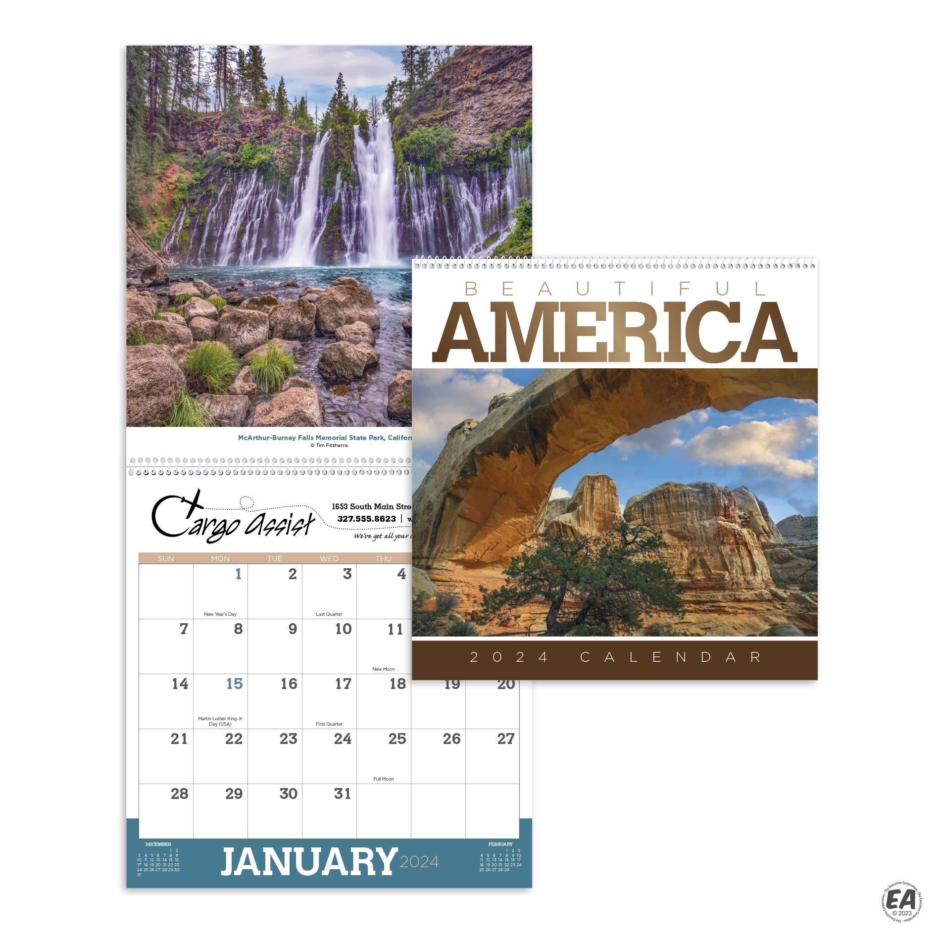 Promotional Beautiful America - Hanging Calendar | Custom Calenders ...