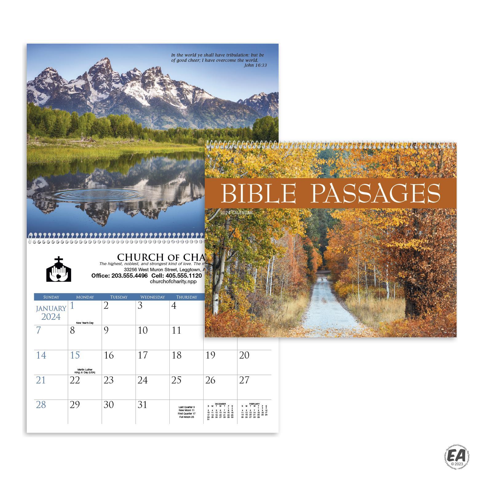 Customized Bible Passages - Hanging Calendar | Promotional Calenders ...