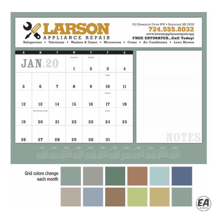 Promotional Notes Desk Pad Calendar | Customized Calenders | Branded ...