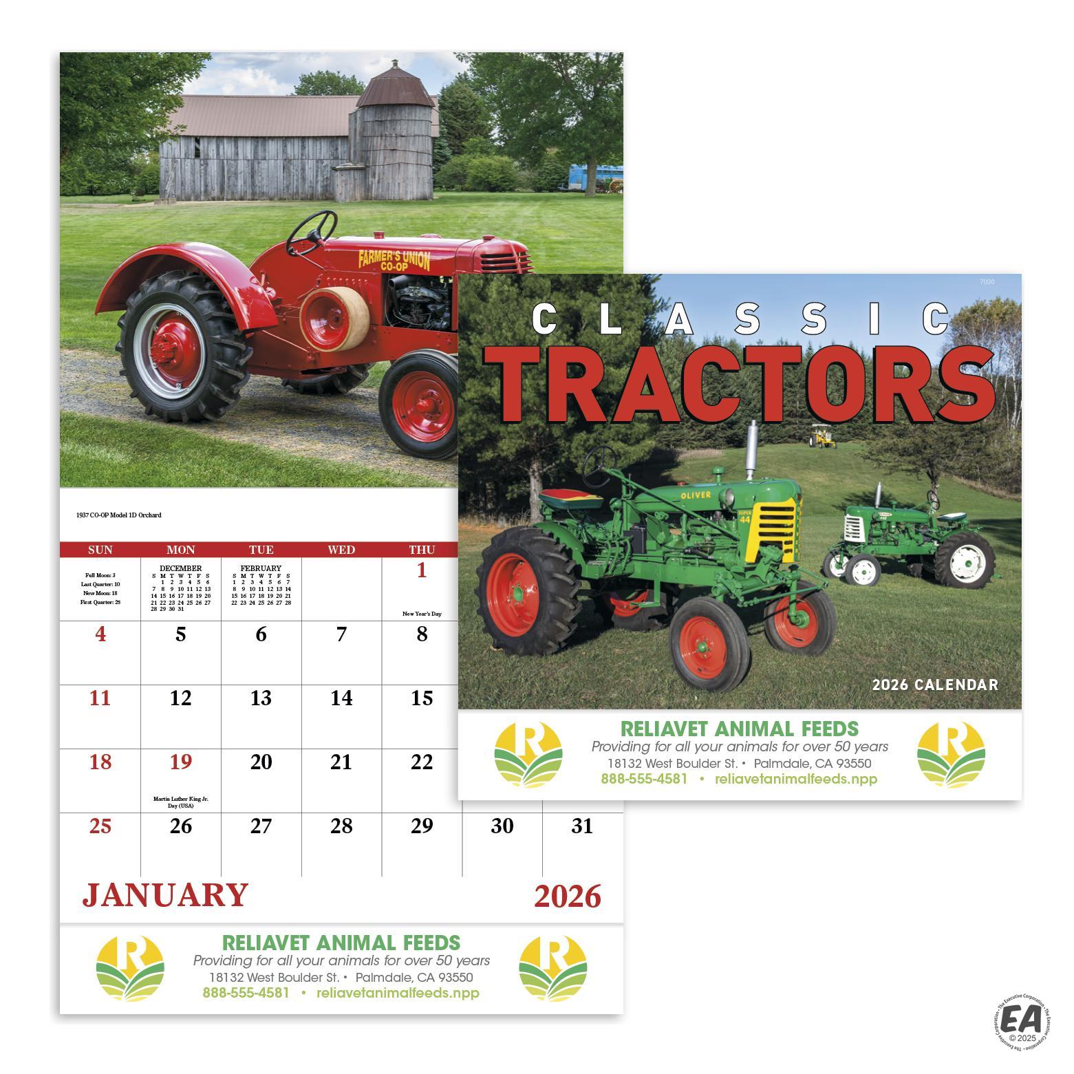 Customized Classic Tractor - Stapled Appointment Calendar | Promotional ...