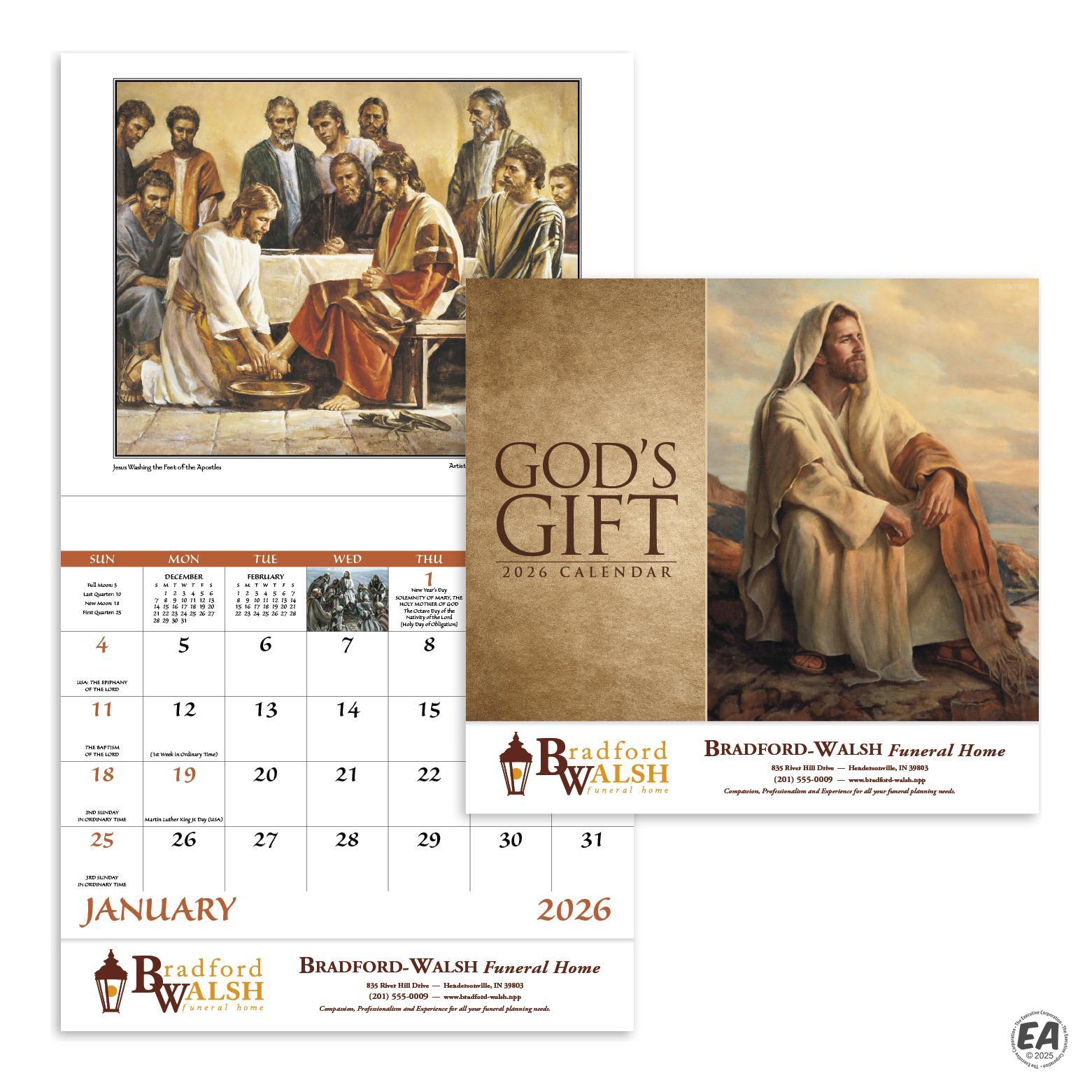 Customized God's Gift - Stapled Hanging Calendar | Branded Calenders ...