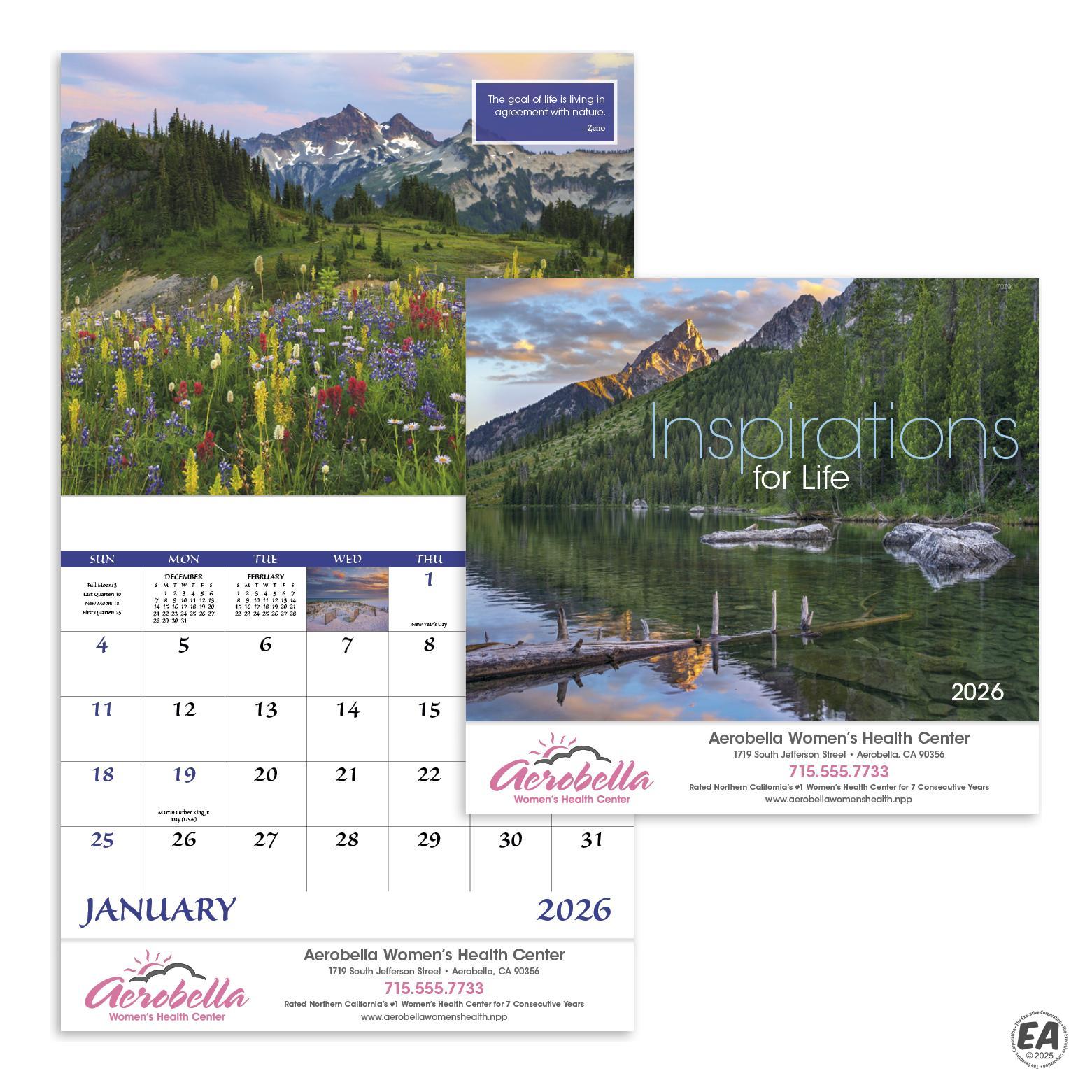 Customized Inspirations for Life - Stapled Hanging Calendar ...