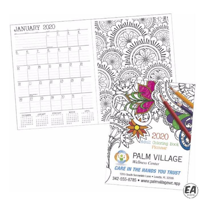 Custom Adult Coloring Book Calendar Planner | Customized Day Planners ...