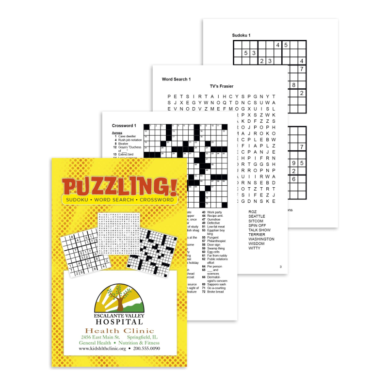 Promotional Puzzling! Book of Puzzles | Custom Executive Games ...