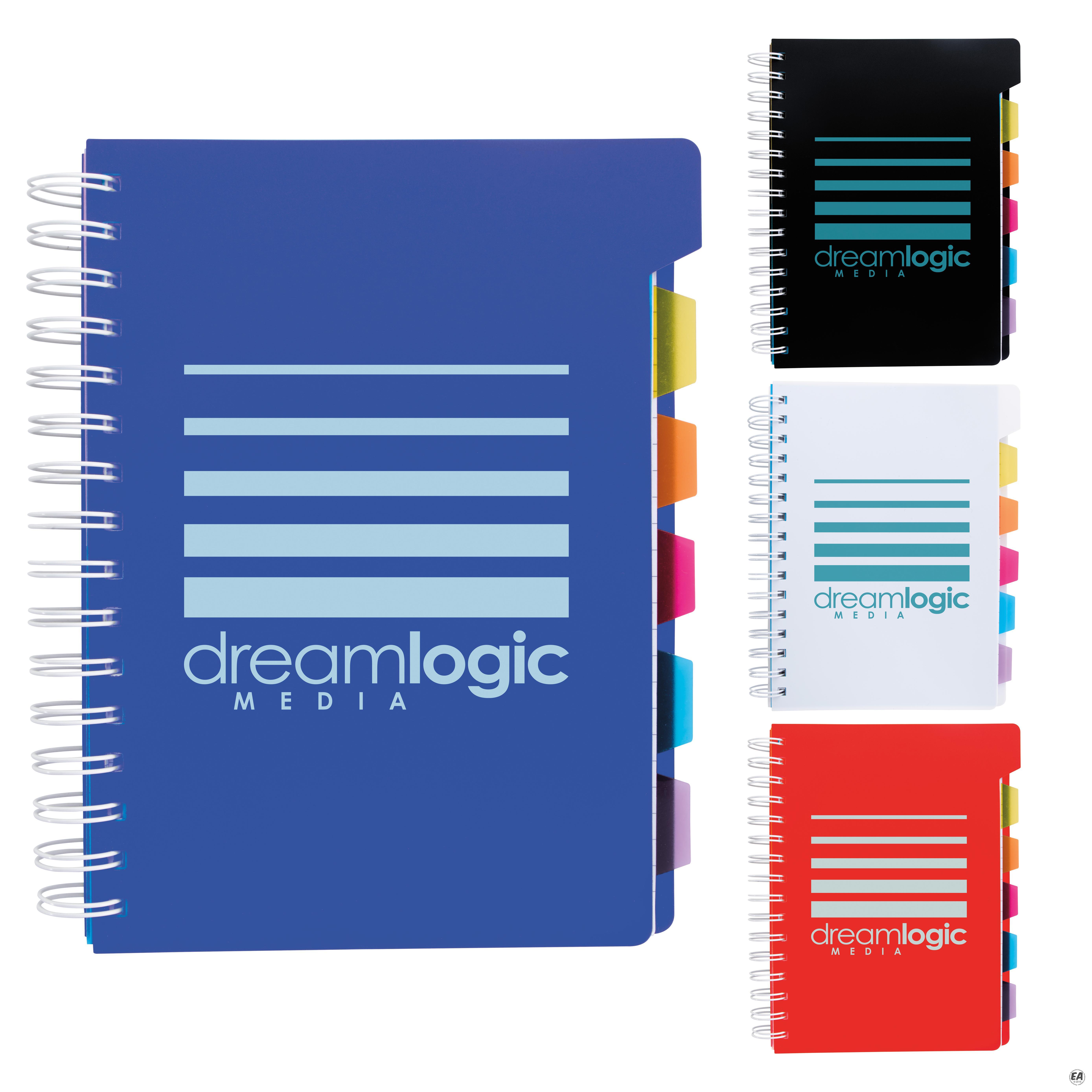 Promotional Spiral Notebook with Tabs | Customized Notebooks | Branded ...