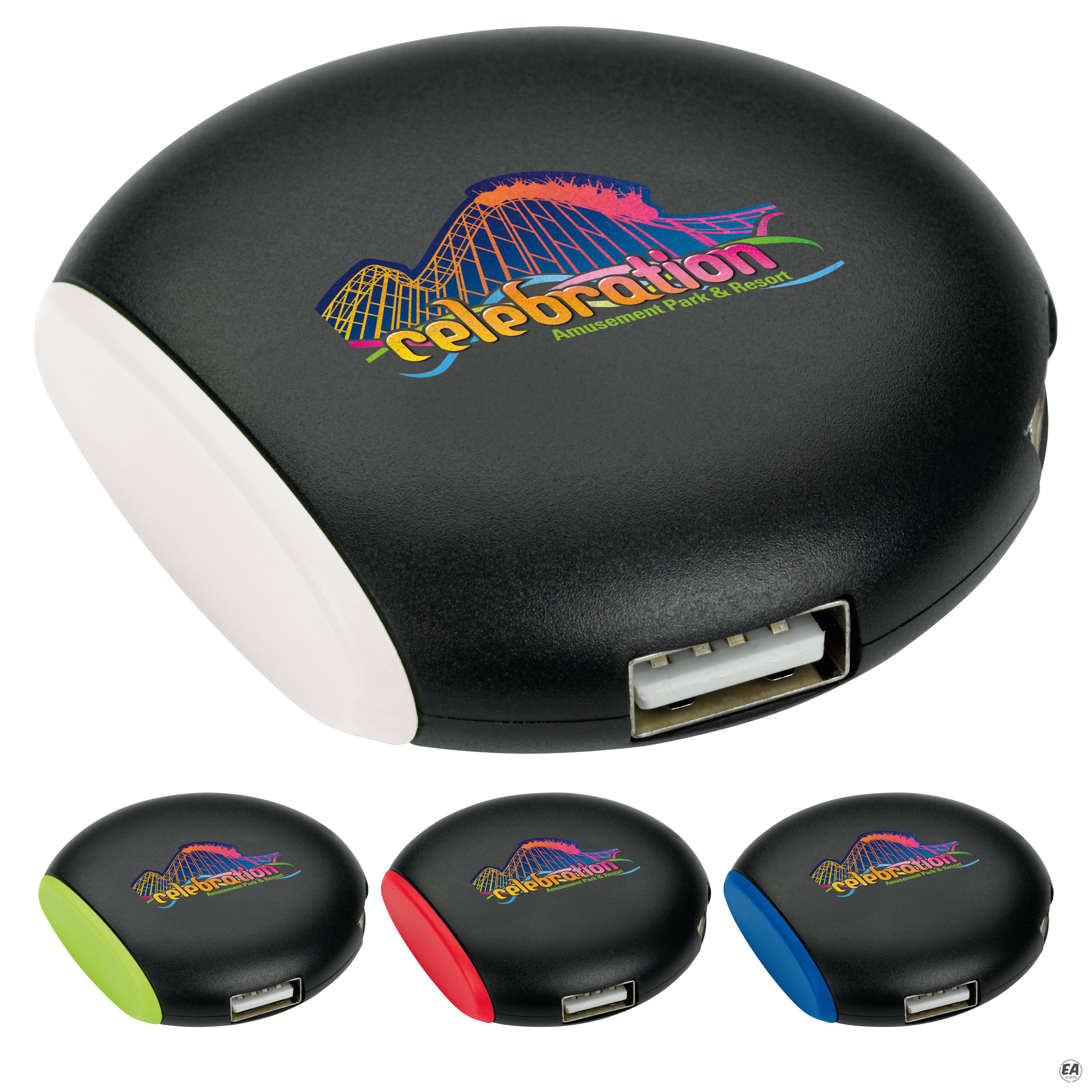 Promotional Round USB Hub Phone Stand | Branded USB Hubs | Customized ...