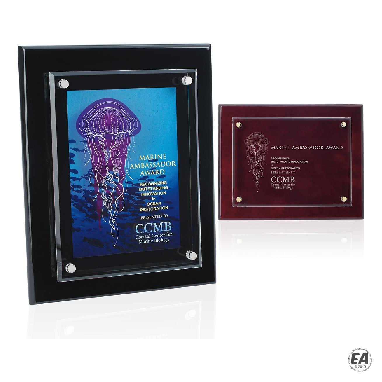 Customized Floating Glass Plaque | Custom Plaques | Branded Floating ...